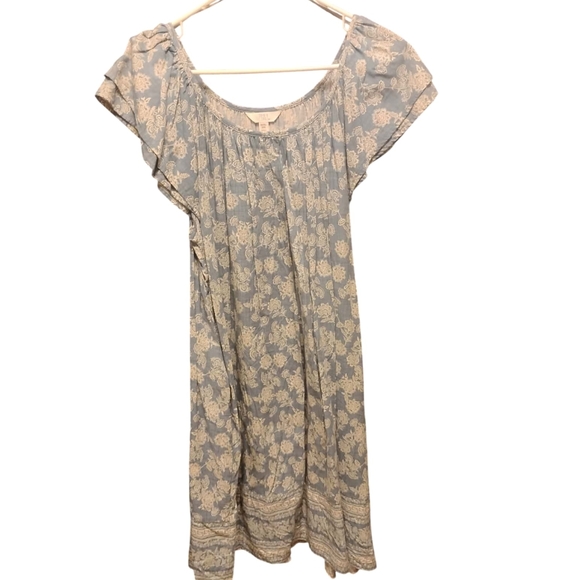 Time and Tru | Dresses | Time And Tru Blue Floral Midi Dress | Poshmark